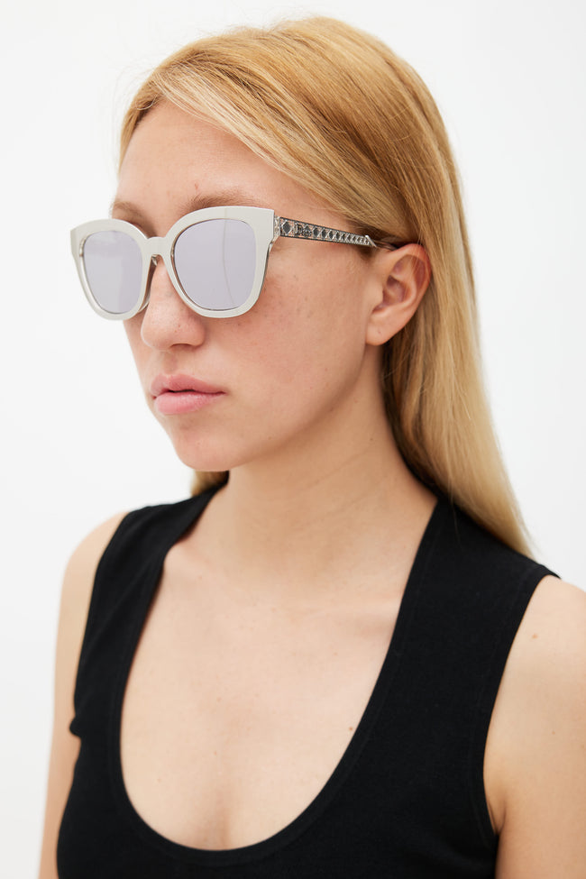 Dior // Silver Mirrored Diorama 1 Sunglasses – VSP Consignment