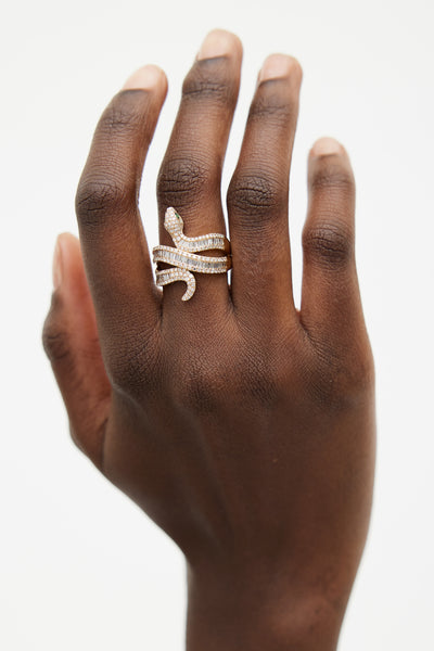 Effy // 14K Yellow Gold Diamond & Emerald Safari Ring – VSP Consignment