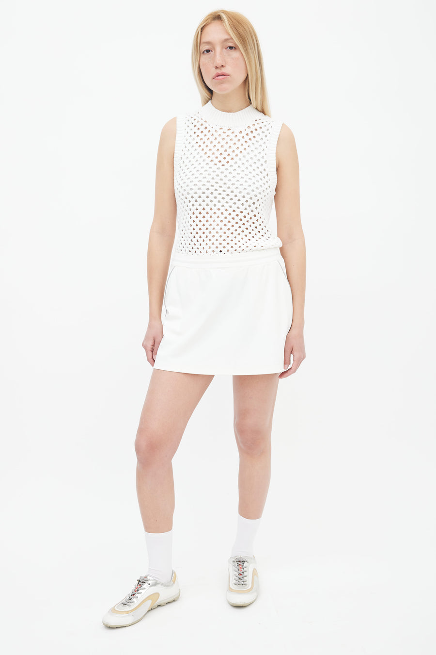 Prada // Sport Cream Tennis Skirt – VSP Consignment
